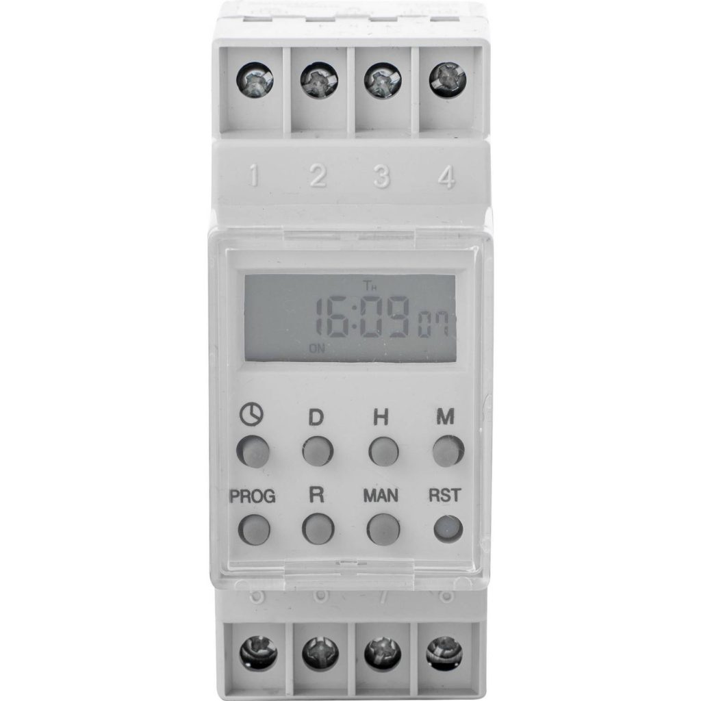 Timer digital riel DIN programable | Ferretería Online